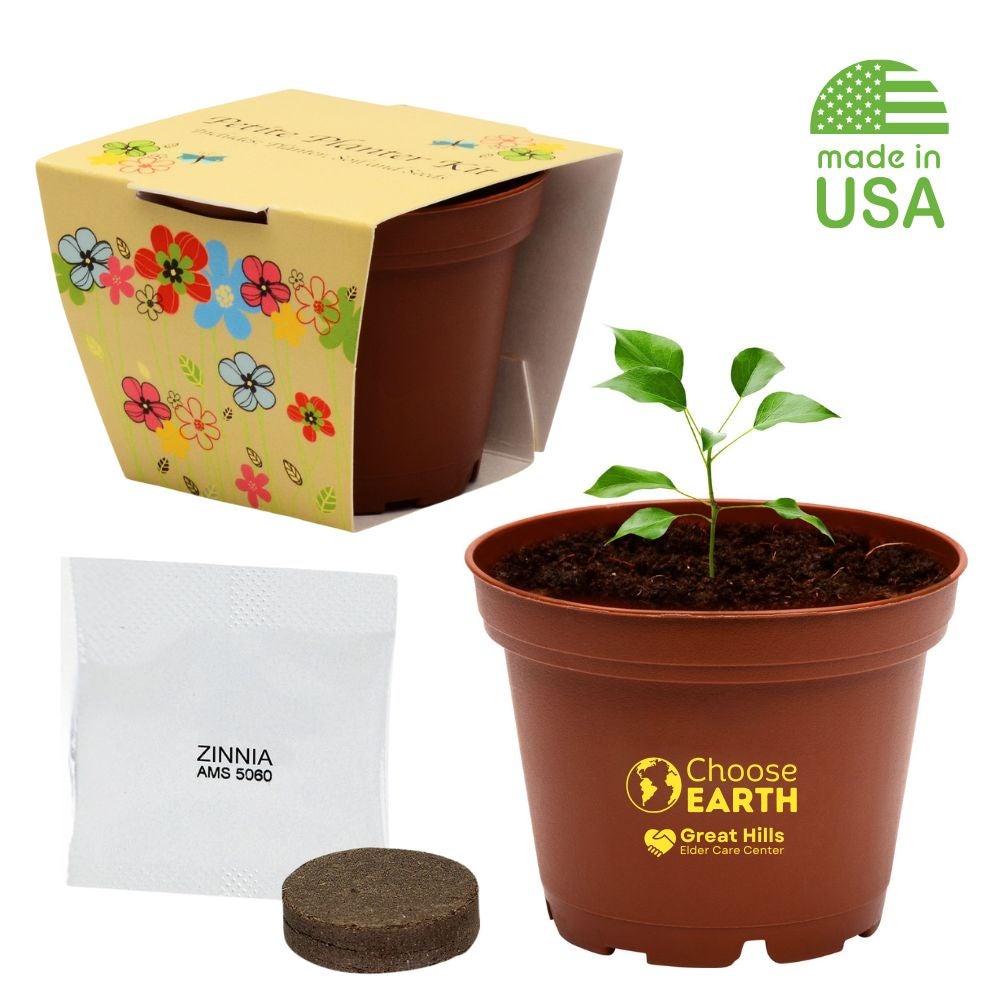Mini Terra Cotta Planter Kit | USA Made | Eco Promotional Products